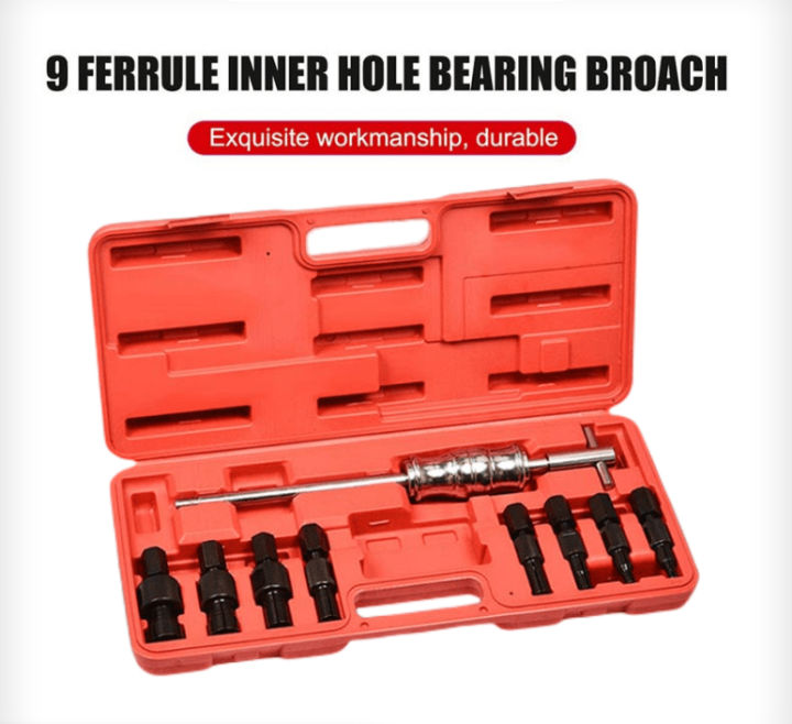 9Pcs 8-32mm Blind Hole Inner Bearing Puller Remover Set Slide Hammer ...