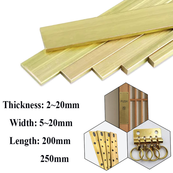 H59 Brass Flat Bar Plate Strip Thicknesses 2mm 4mm 6mm 8mm 10mm 20mm ...