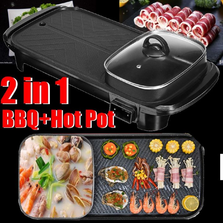 2 in 1 MINI Samgyup Multifunction Electric Hotpot Griller | Lazada PH