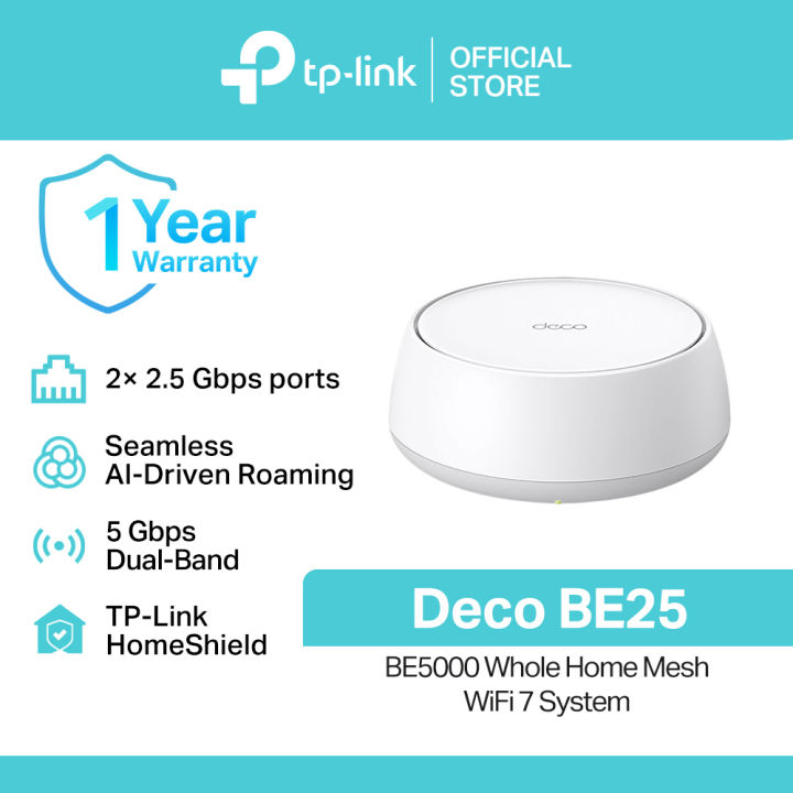 TP-Link Deco BE25 BE5000 Whole Home Mesh WiFi 7 System | Home Router ...
