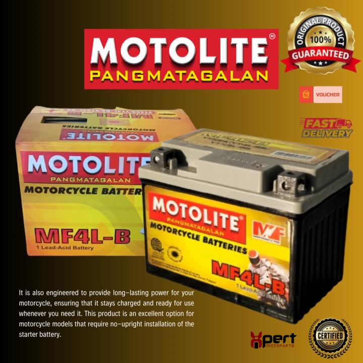 MOTOLITE BATTERY MF4L-B | Lazada PH