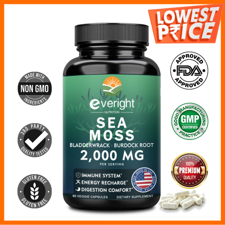 Organic Sea Moss Capsules Seaweed Supplement For Improve Immune, Boost ...