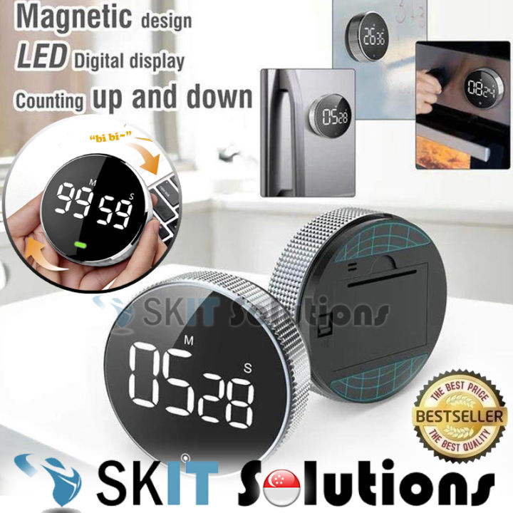 【SKIT SG】Rotation Countdown Timer Large LCD LED Display Stopwatch Alarm ...