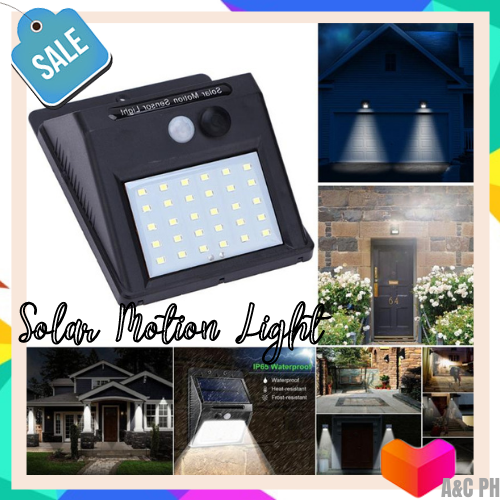 Sensor Wall Light 20 LED Outdoor Waterproof Rechargeable Solar Power ...