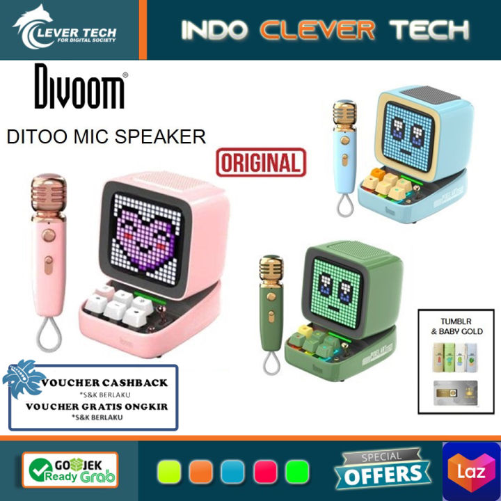 Divoom ditoo-mic pixel art bluetooth speaker alt ditoomic | Lazada Indonesia
