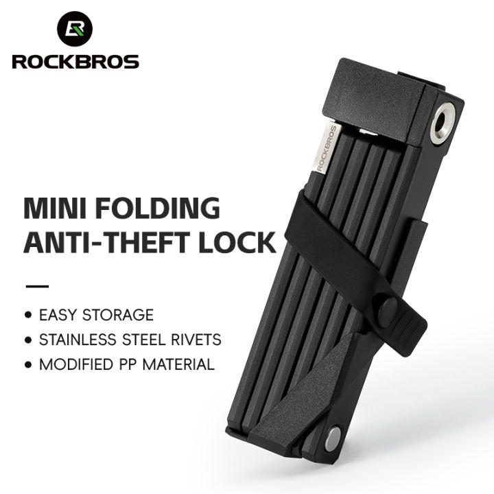 ROCKBROS Mini Folding Anti-theft Bicycle Lock Easy Installation MTB ...