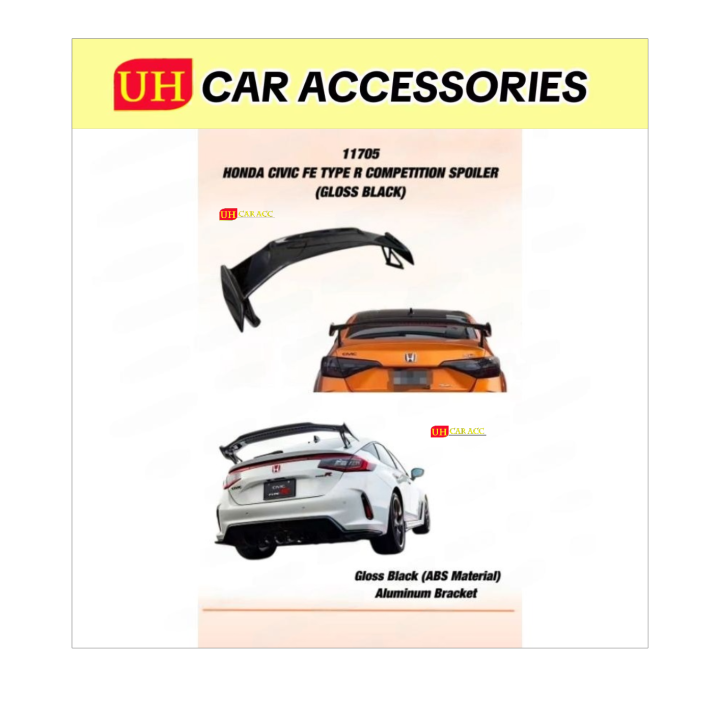 HONDA CIVIC FE TYPE R SPOILER / COMPETITION TYPE R SPEC SPOILER GLOSS ...