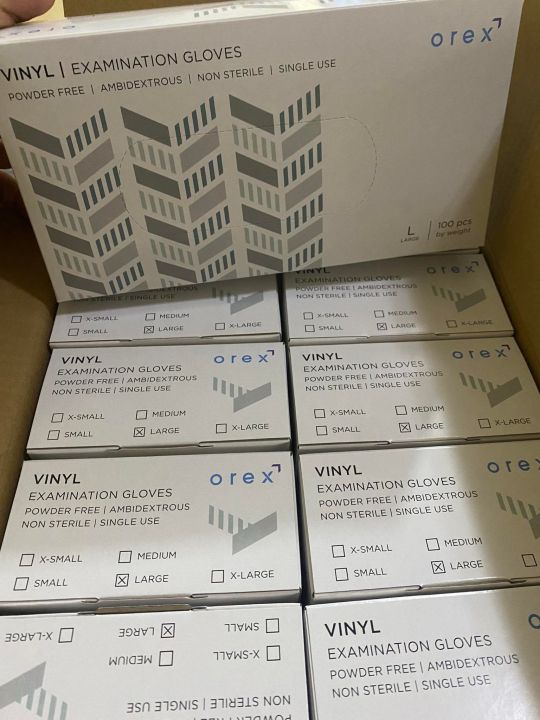 OREX Vinyl Examination Gloves S/M/L/XL | Lazada PH