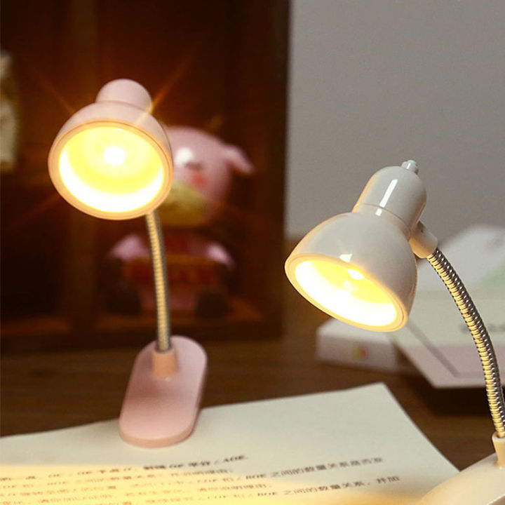 Portable Desk Book Lamp Clip on Book Battery Powered LED Eye Protection ...