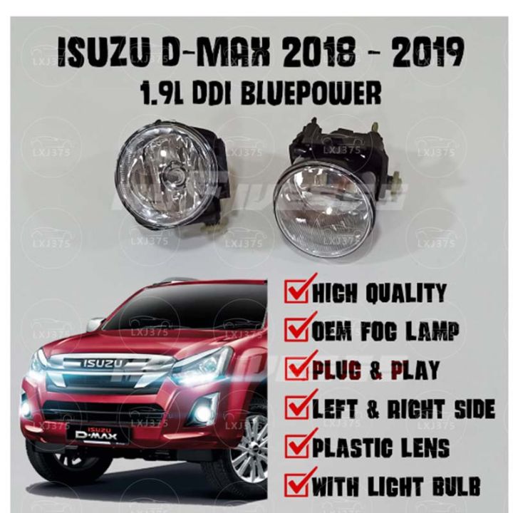 Isuzu D-Max 1.9L Bluepower 2018 2019 Dmax Fog Lamp Spot Sport Light Car ...