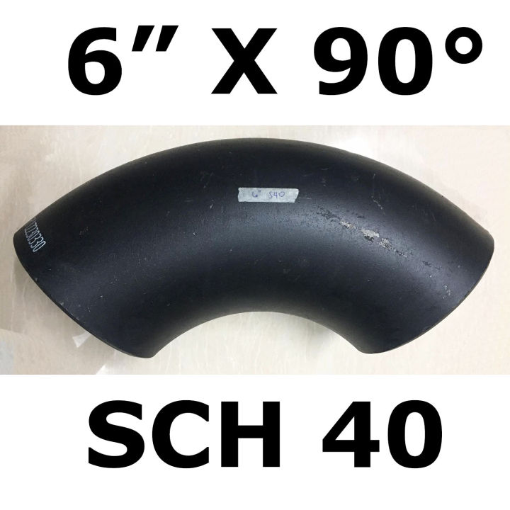 BI WELDING ELBOW 6" X 90° SCH40 SEAMLESS BLACK IRON
