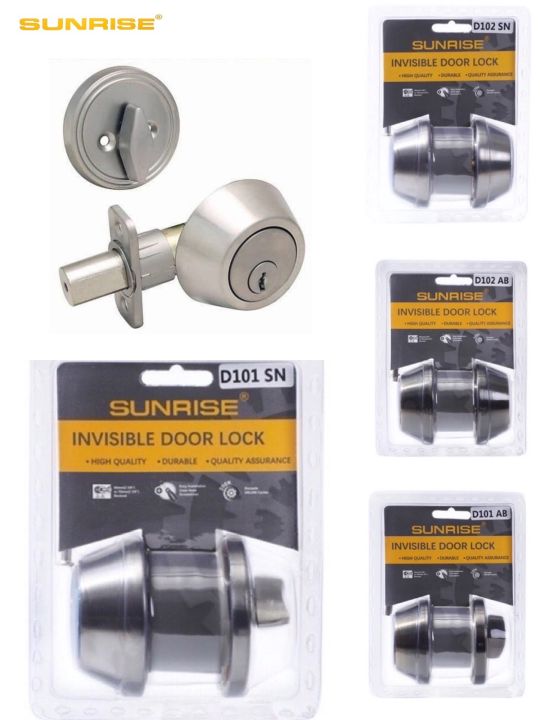 Sunrise Deadbolt set safety lock 2side Double Dead Lock Lockset | Lazada PH