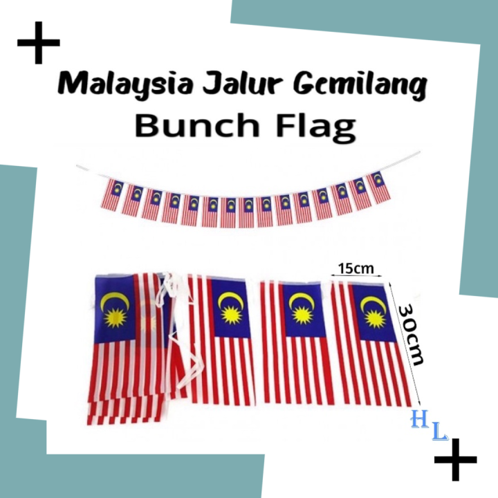 Malaysia Flag Bundle Bunting / Bendera Malaysia Banting (12pcs flag/set ...