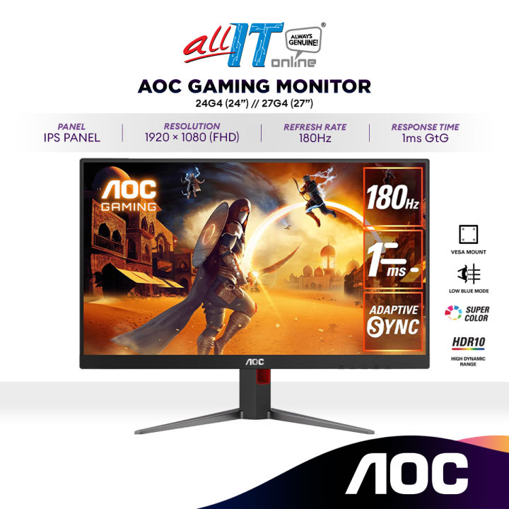 AOC 27g4 (27 ”) /24g4 (24”) FHD Fast IPS PANEL HDR10 GAMING Monitor ...