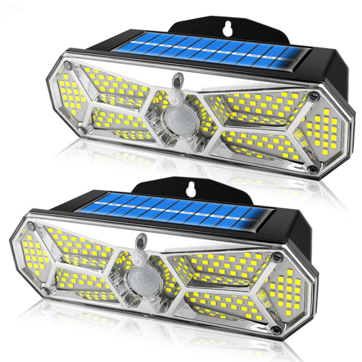 3Modes and 8Wide Angle Solar Lights Outdoor Motion Sensor 126LEDs IP65 ...