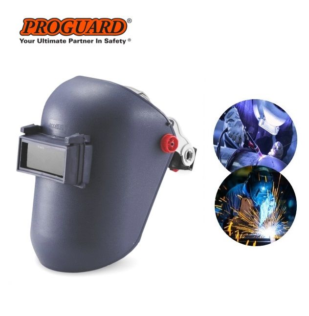 Welding Head Face Shield Equipped with Flip-Up Dark Glasses Lens ...