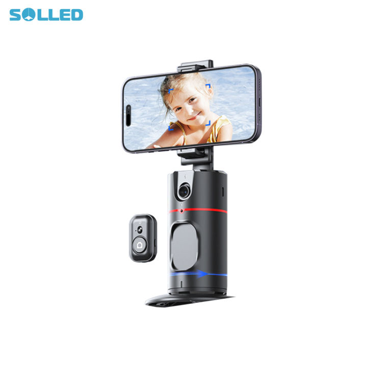 Auto Face Tracking Holder 360°Rotation Face Track Mount Rechargeable ...