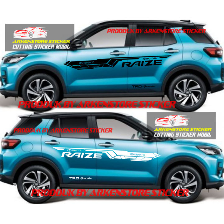 Cutting sticker stiker mobil toyota raize sticker list bodi mobil raize ...