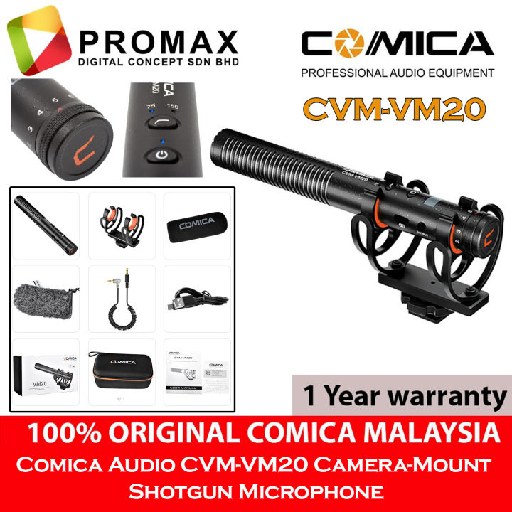 Comica Audio CVM-VM20 Camera-Mount Shotgun Microphone 100% Original ...