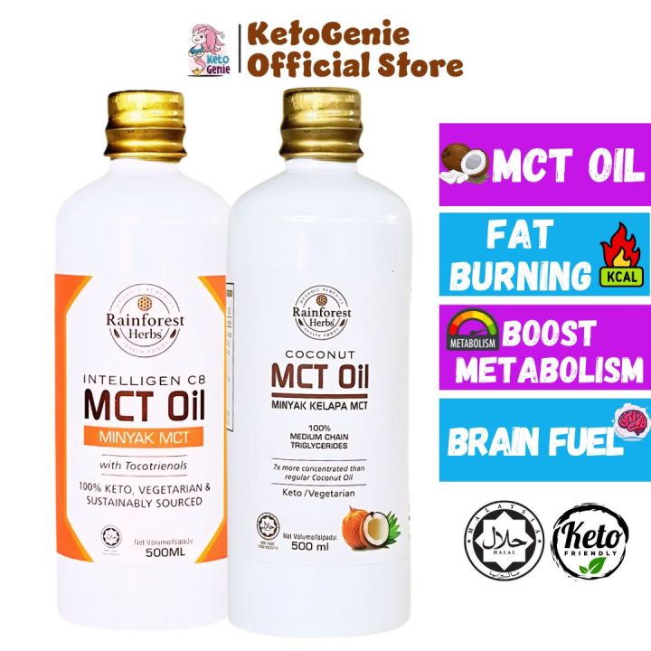 Rainforest Herbs Coconut Source MCT Oil / Intelligent C8 MCT Oil - Keto ...