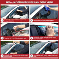 FORD RANGER 2012-2021 Window Door Visor Black / Rain / Sun Doorvisor ...