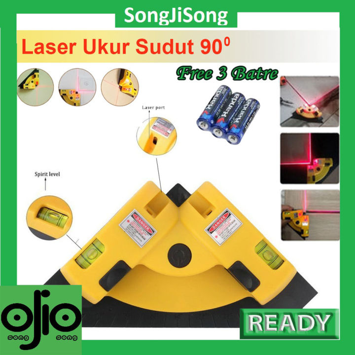 Ojio Laser Level Line Lantai Keramik Dinding Alat Ukur Sudut Siku ...