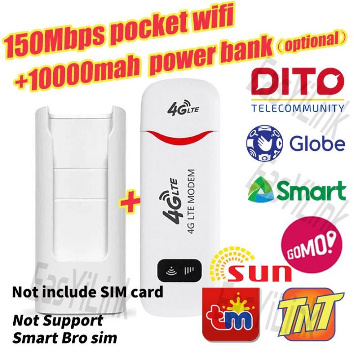 4G USB Pocket Wifi Openline fit for Globe Smart DITO Gomo Sim Card ...