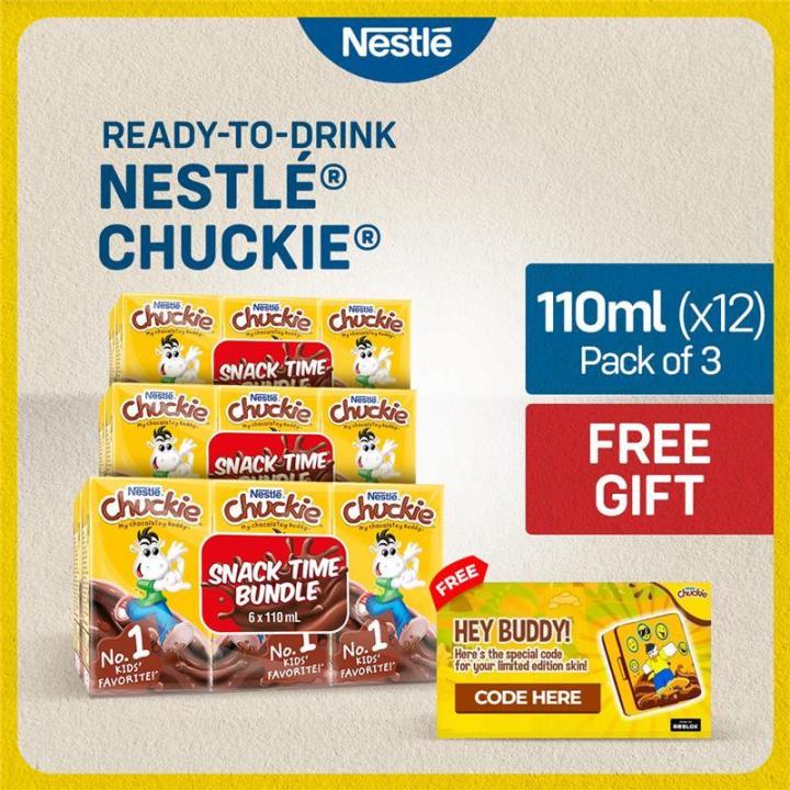 NESTLÉ CHUCKIE Chocolate Flavoured Milk 110ml - Pack of 36 with FREE ...