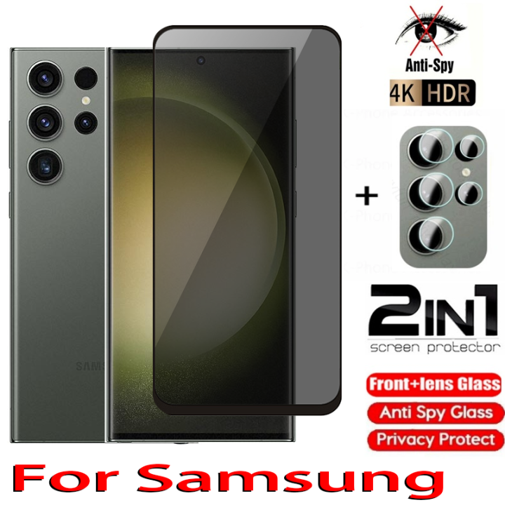2IN1 3D Curved Tempered Glass For Samsung Galaxy S24 Ultra Plus S23FE ...