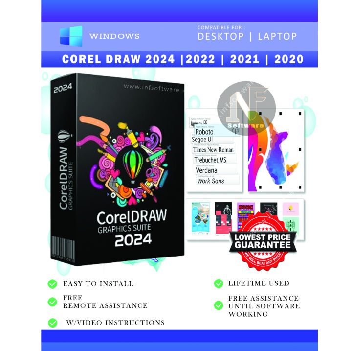 Corel Draw 2024 | 2022 full Features Lifetime used for Windows | Lazada PH