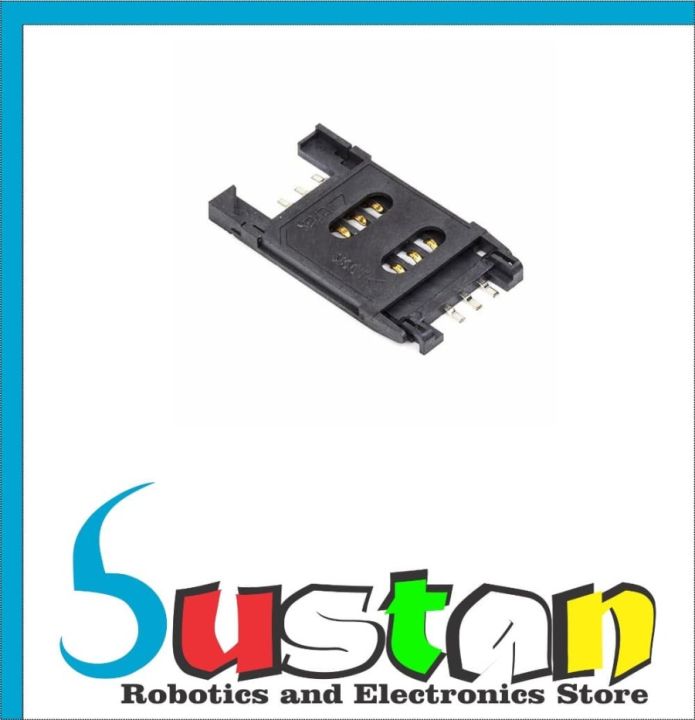 SIM Card Connector Socket 6P SMD Tray Flip Flap Type GSM Module ...