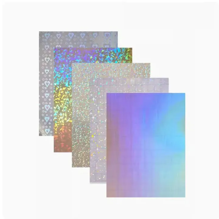 25 Sheets Bopp Transparent Self-adhesive A4 210x297mm Holographic Laser ...