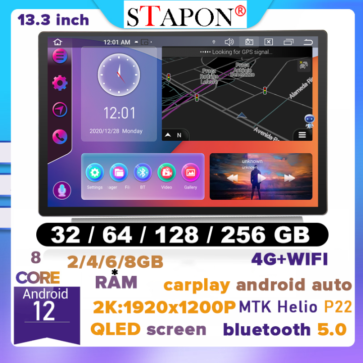 STAPON 13.3inch for mitsubishi montero strada pajero 2 4 6 8GB RAM Android12 2k 1920x1200p ...