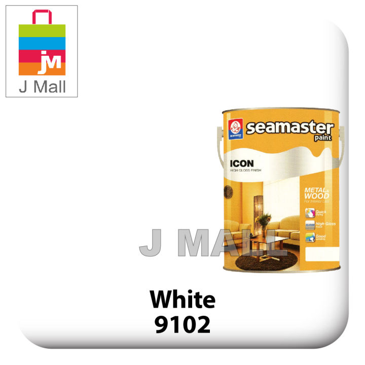 Seamaster Icon High Gloss Finish Paint ( Metal & Wood ) White 9102 ...