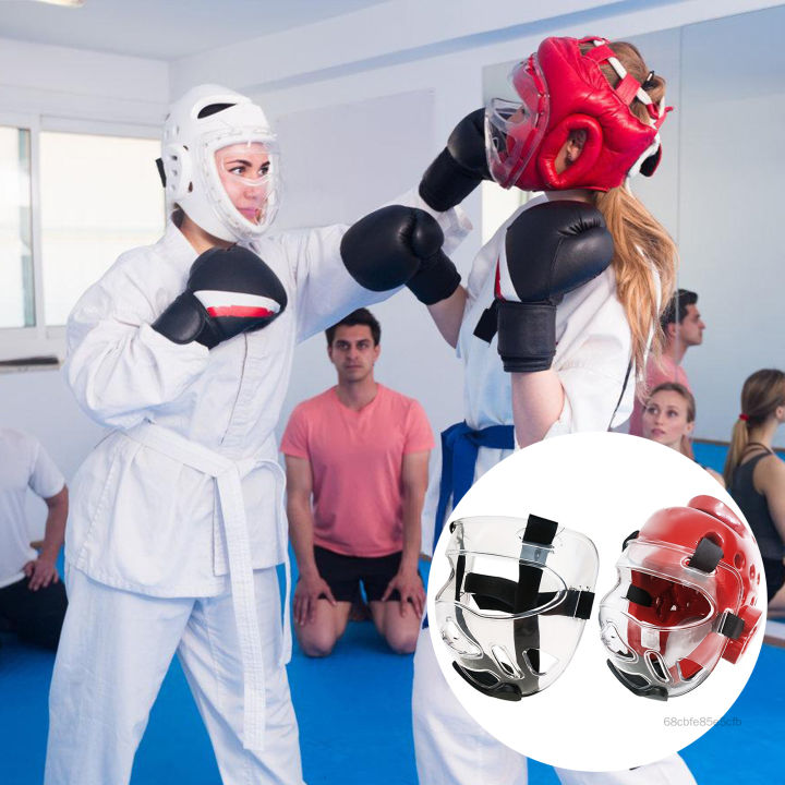 Transparent Taekwondo Mask Protective Removable Head Cover for Martial ...