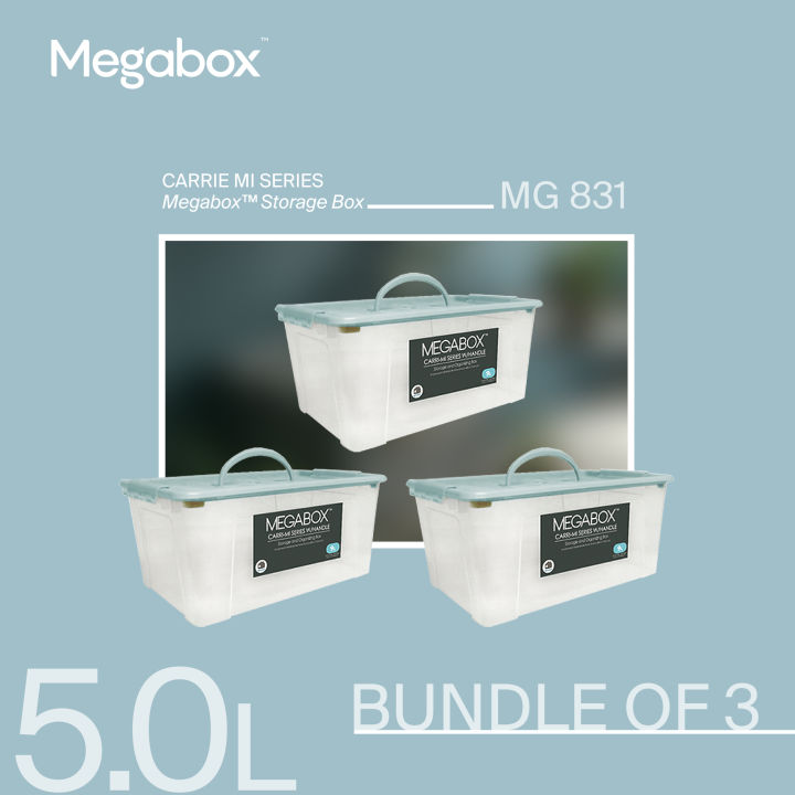 Megabox MG-831 Carrie Mi Series 5L Storage Box (Bundle of 3) | Lazada PH