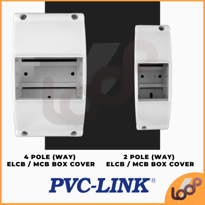 [READY STOCK] ELCB (RCCB) / MCB COVER 2 & 4 WAY(POLE) / PVC-LINK BOX ...