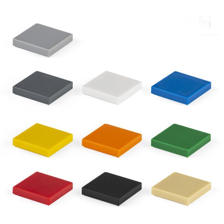 10pcs DIY Building Blocks Figure Bricks Ceramic Tile 2x2 Educational ...