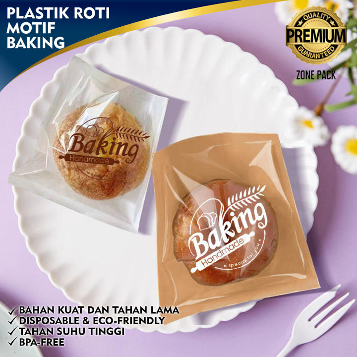[10 PCS] Plastik Roti Motif Baking | Plastik Roti Sealer Roti Boy ...