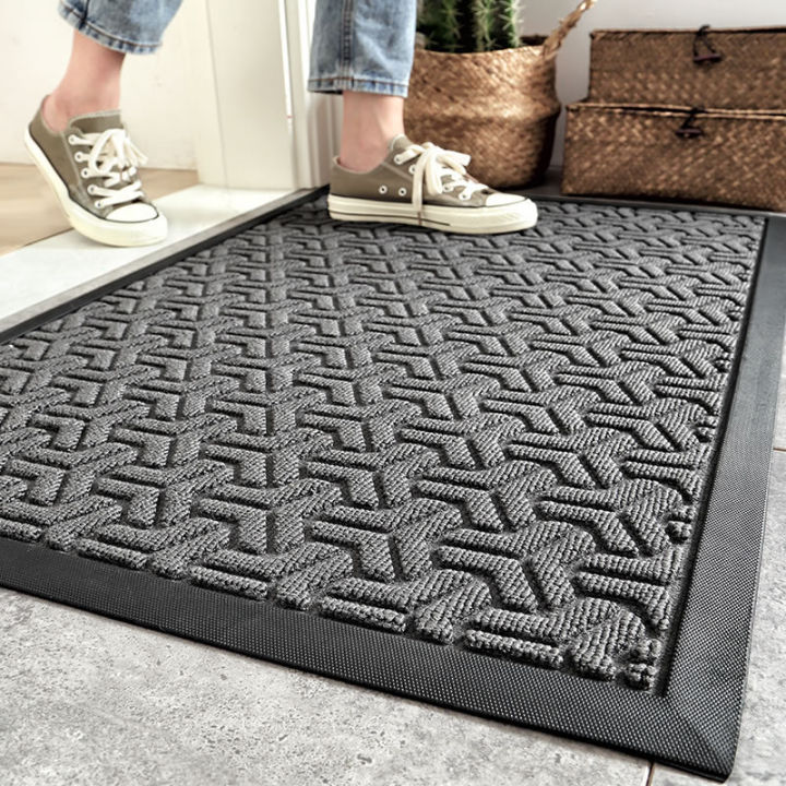 Door Mat Entrance Floor Mat Outdoor Rubber Doormat Dustproof Welcome ...