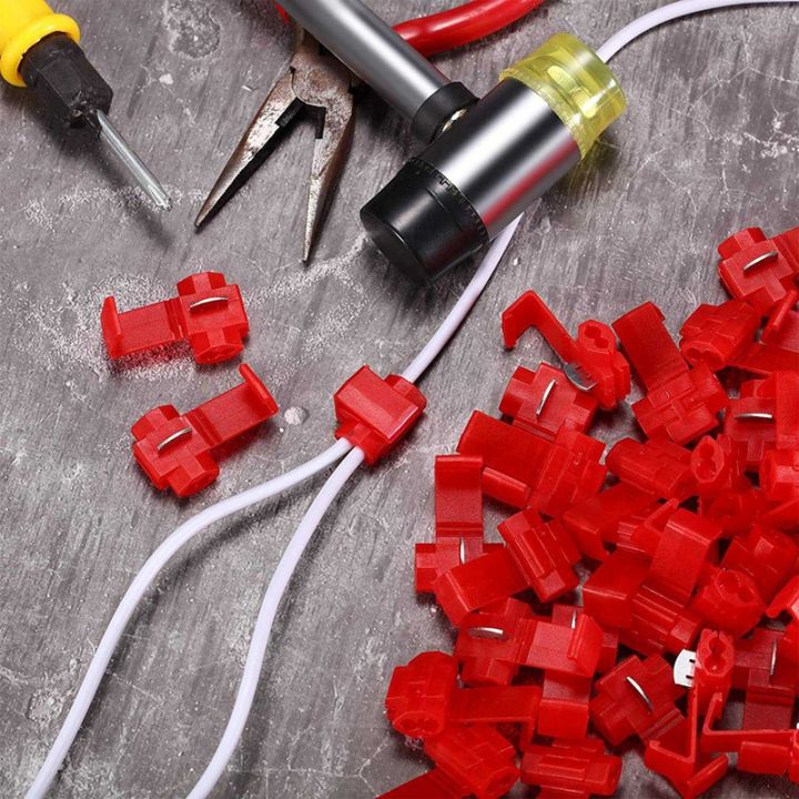 120 Pieces Solderless Splice Snap Electrical Wire Connector for ...