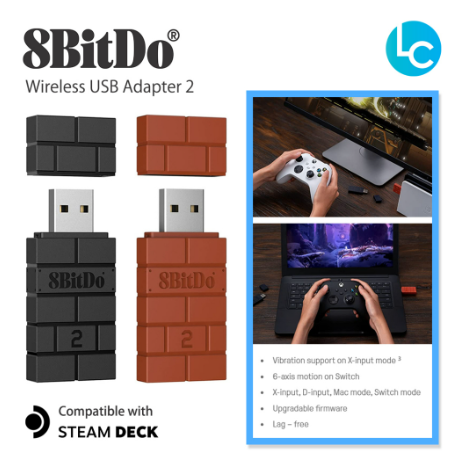 8Bitdo USB Wireless Bluetooth Adapter 2 Support PS3 Xbox one Controller ...