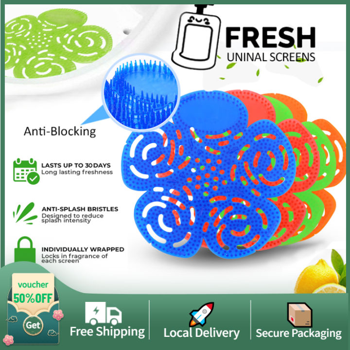 5pcs Urinal Screen Pad Urine Deodorizer Air Freshener Toilet Bowl ...
