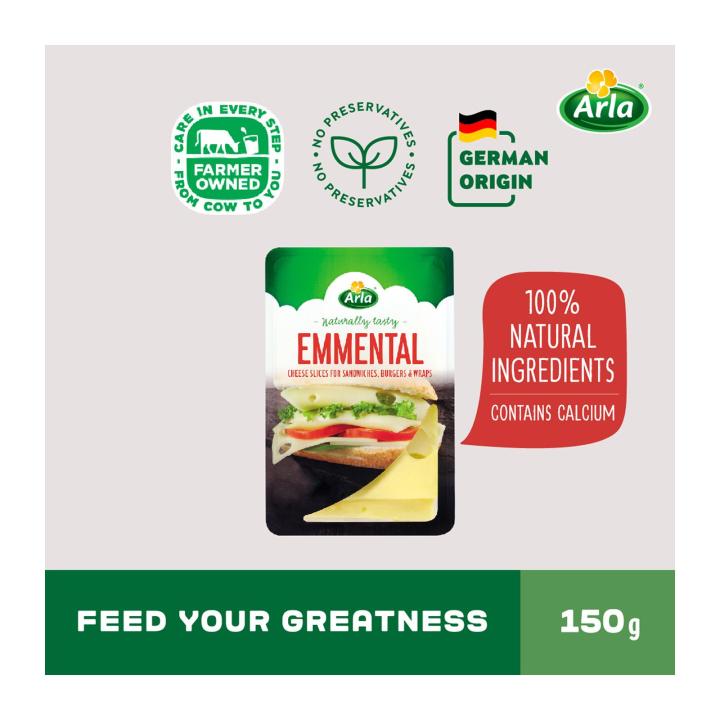 Arla Natural Sliced Emmental Cheese 150G | Lazada Singapore