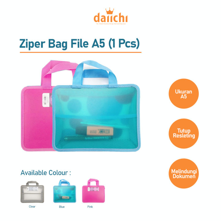 Daiichi - Map Plastik Resleting Zipper File Daiichi POP Ukuran A5 ...