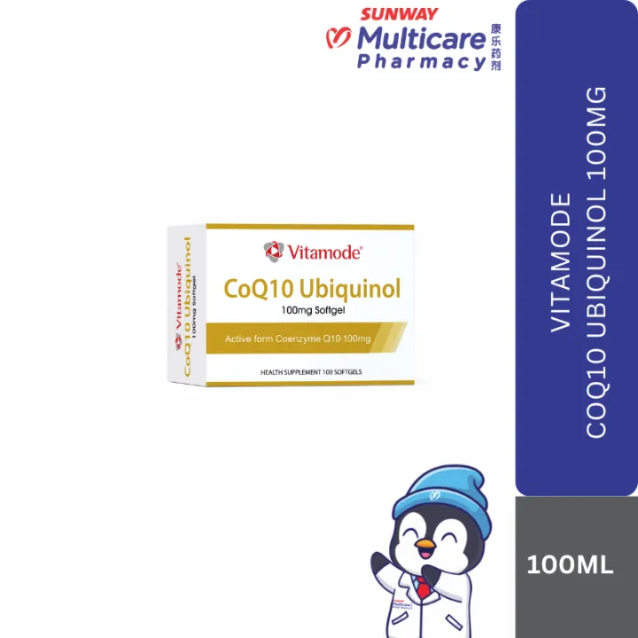 VITAMODE COQ10 UBIQUINOL 100MG 100'S | Lazada