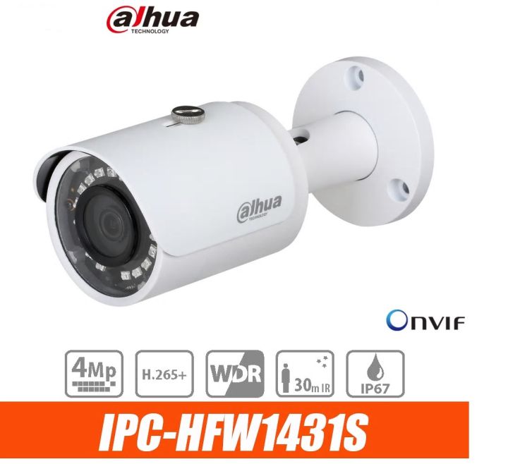 Dahua IPC-HFW1431S 4MP IP POE Mini-Bullet CCTV Camera | Lazada
