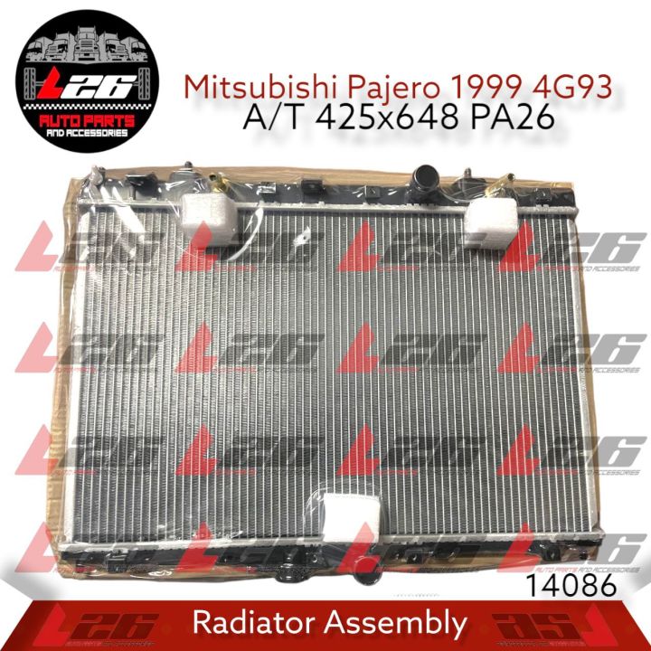 14086 Mitsubishi Pajero 99 4G93 Radiator Assembly MR373172 A/T 425X648 ...