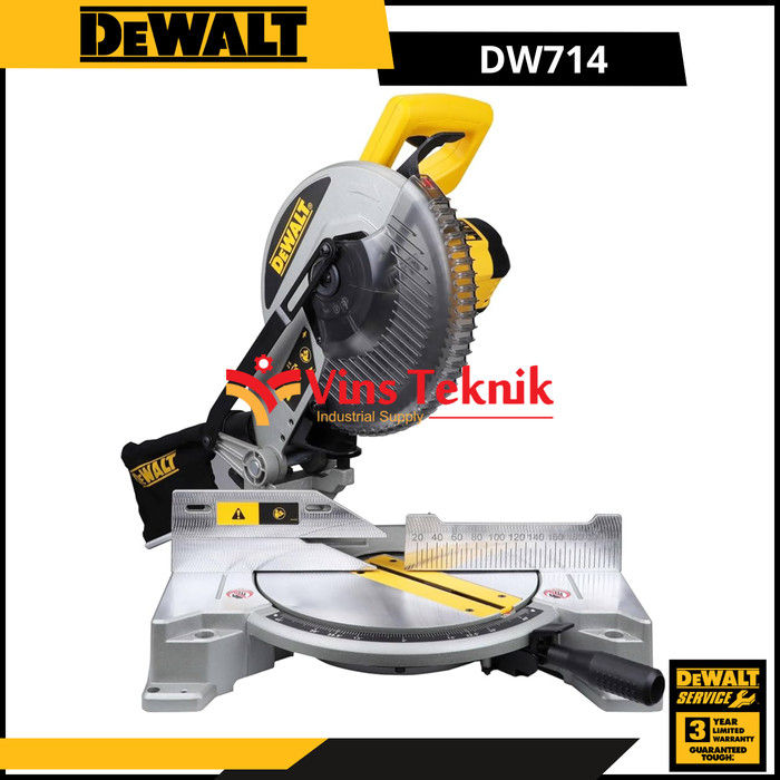 DEWALT DW 714 mesin potong aluminium kayu Mitre saw DW714 Miter saw ...