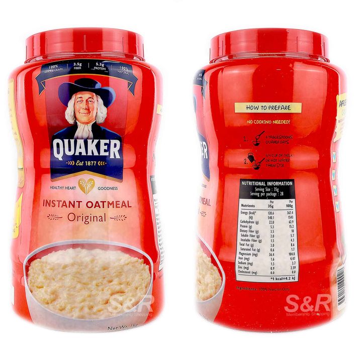 Quaker Instant Oatmeal Original 1kg | Lazada PH